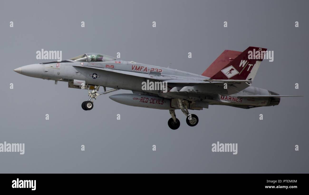 A U.S. Marine Corps F/A-18C Hornet with Marine Fighter Attack Squadron ...