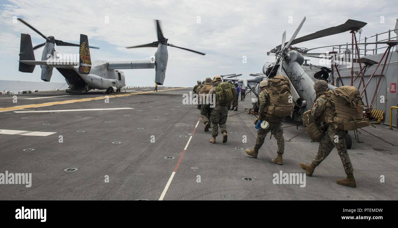 ATLANTIC OCEAN (July 16, 2017) Marines, assigned to the 26th Marine ...