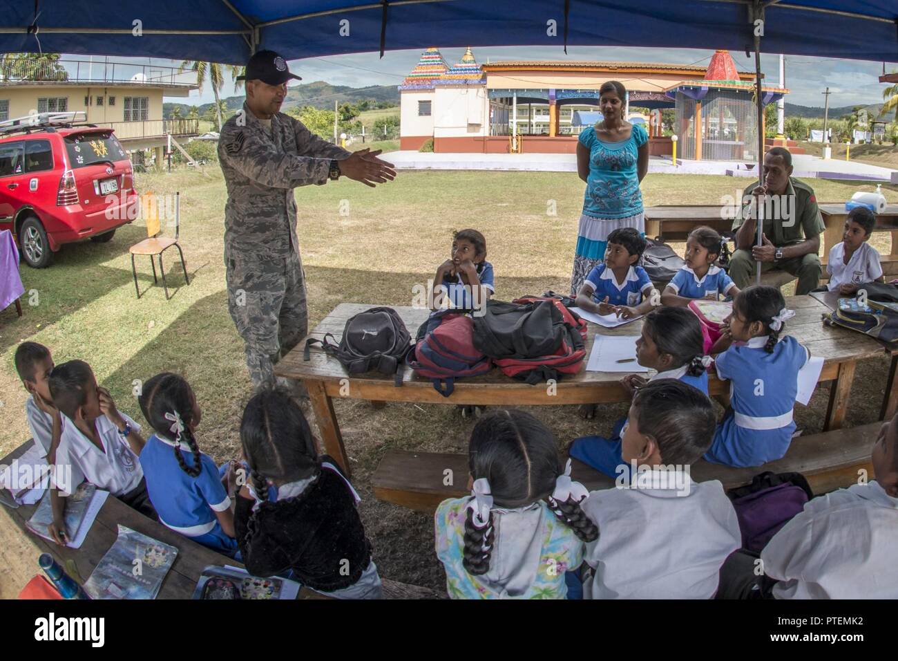 U.S. Air Force Staff Sgt. Angelo Corpuz, a public health specialist ...