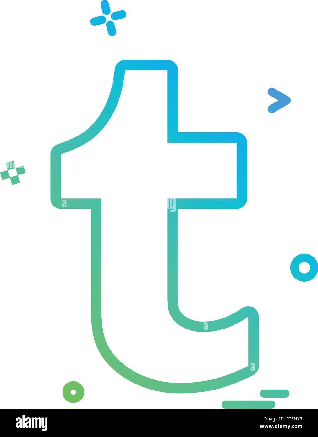 Tumblr icon design vector Stock Vector Image & Art - Alamy