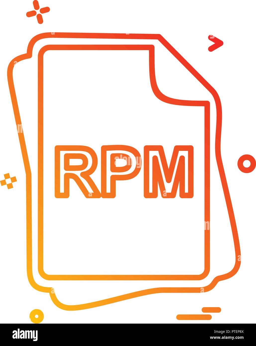 RPM file type icon design vector Stock Vector Image & Art - Alamy