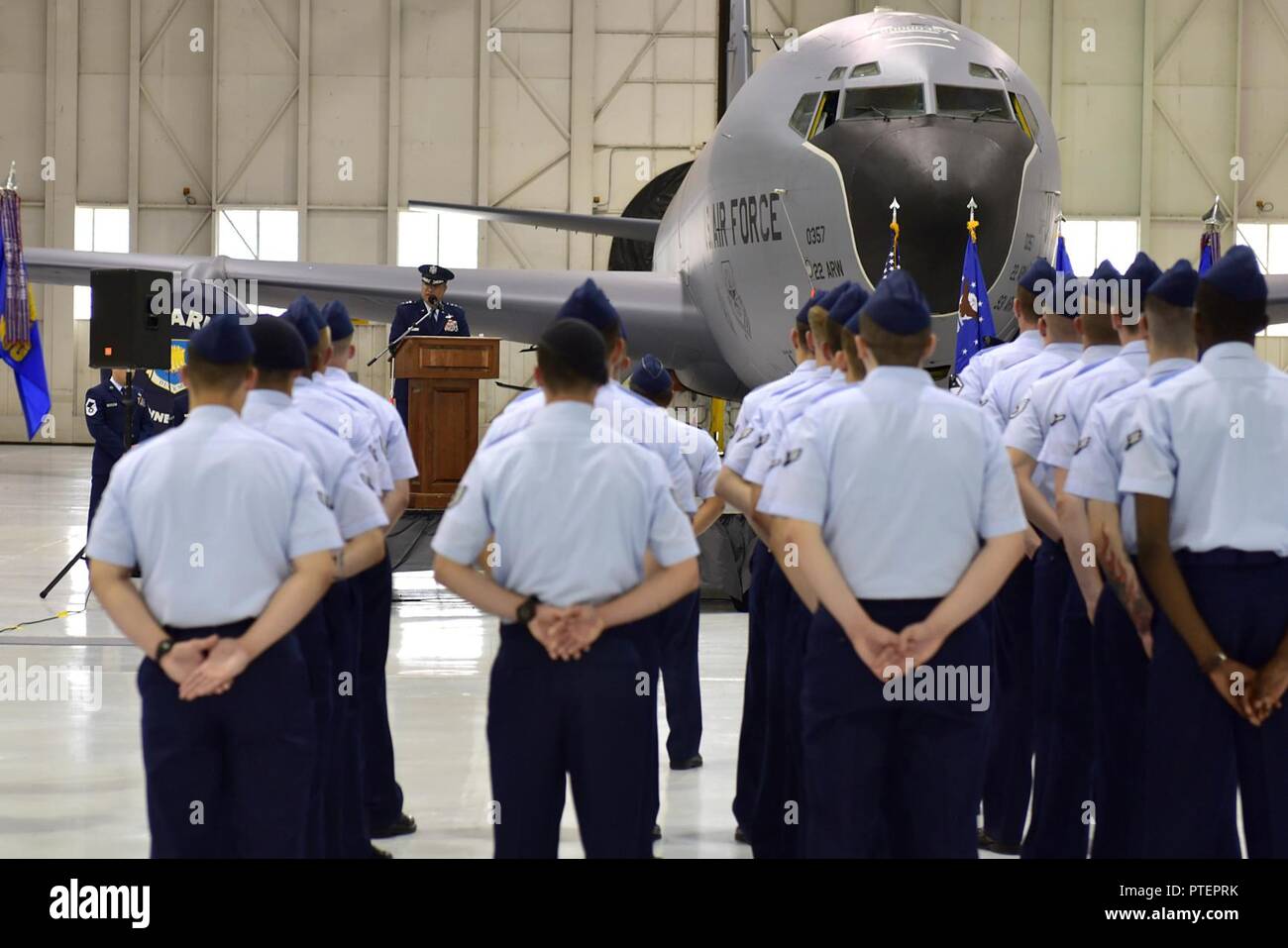 Lt. Gen. Giovanni Tuck, 18th Air Force commander, provides opening ...
