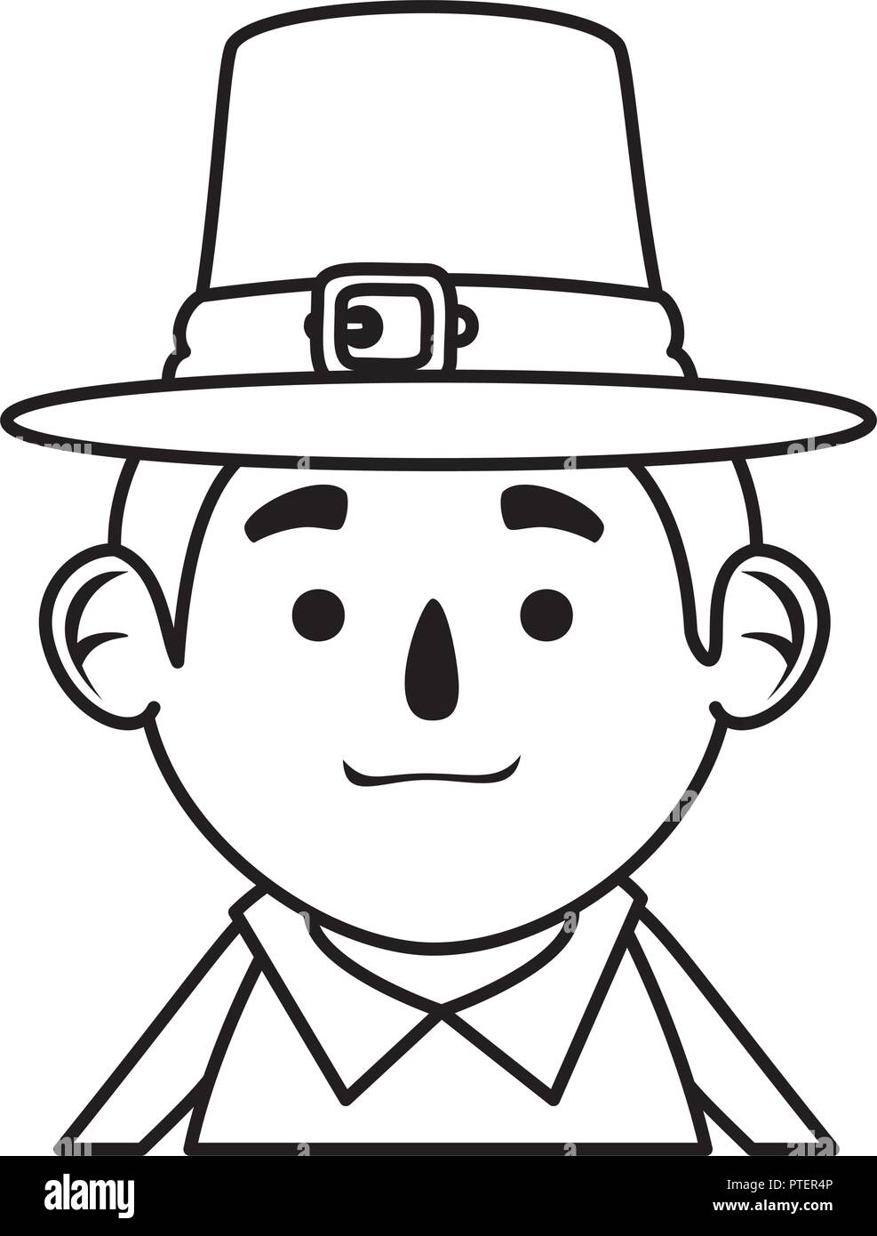 pilgrim man character icon Stock Vector Image & Art - Alamy