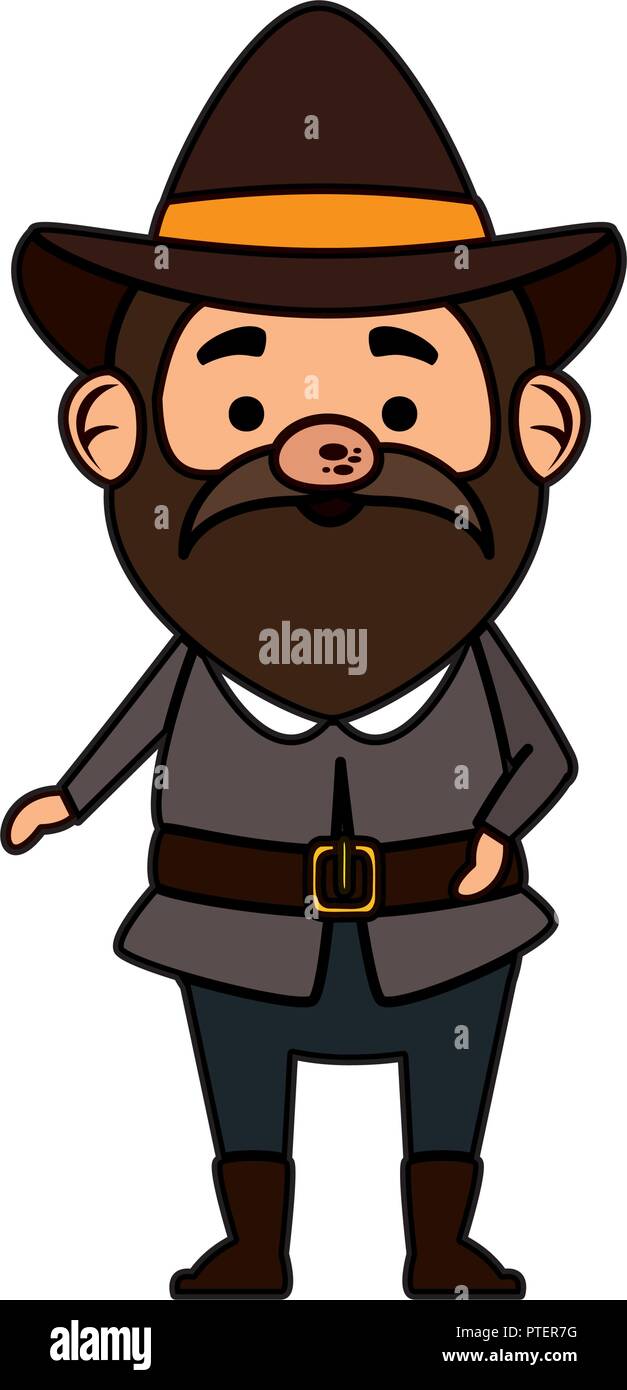 pilgrim man character icon Stock Vector Image & Art - Alamy