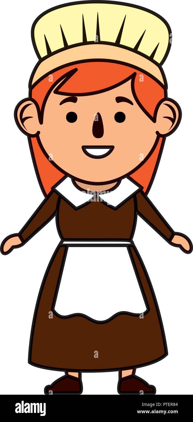 Pilgrim Girl Clip Art