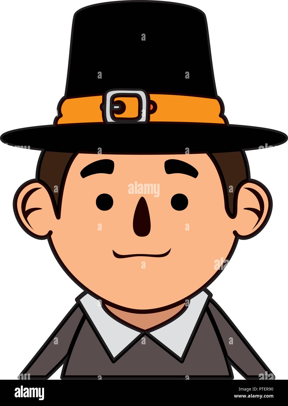 pilgrim man character icon Stock Vector Image & Art - Alamy