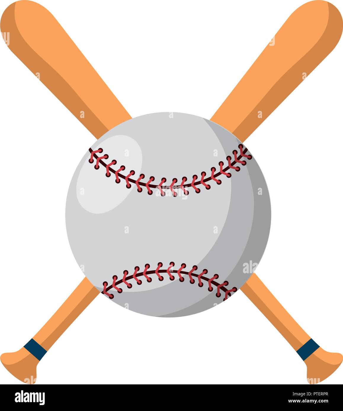 baseball sport ball and bats Stock Vector Image & Art - Alamy