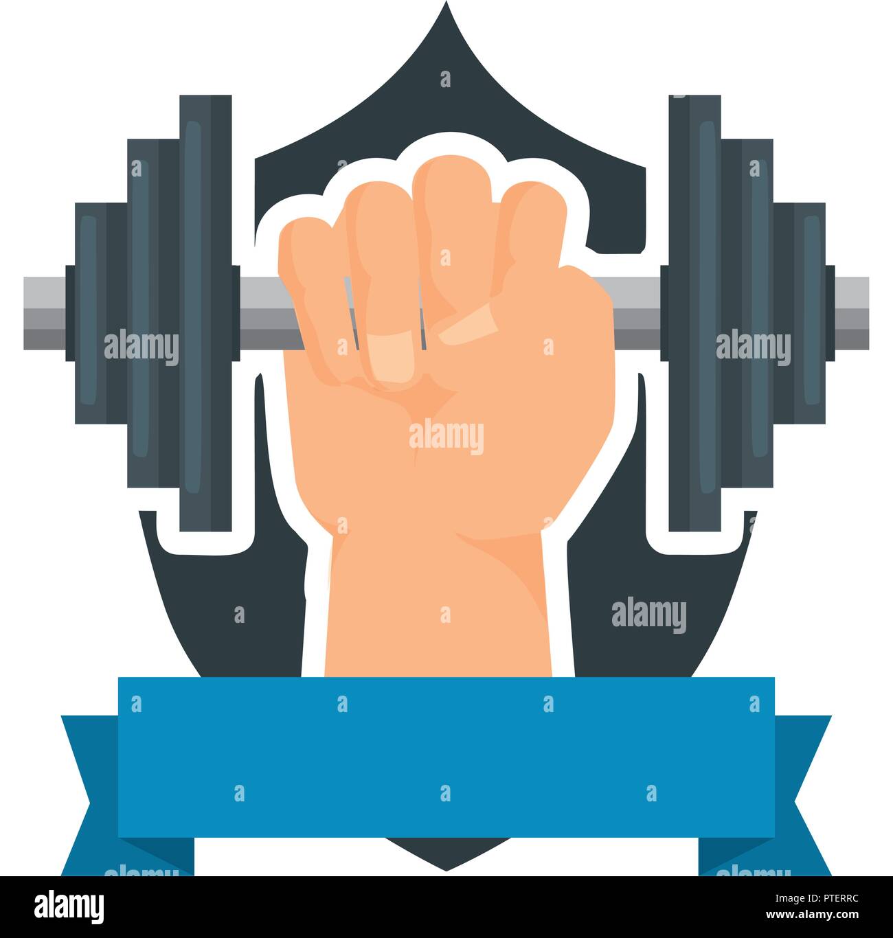 hand lifting weight dumbbell Stock Vector Image & Art - Alamy