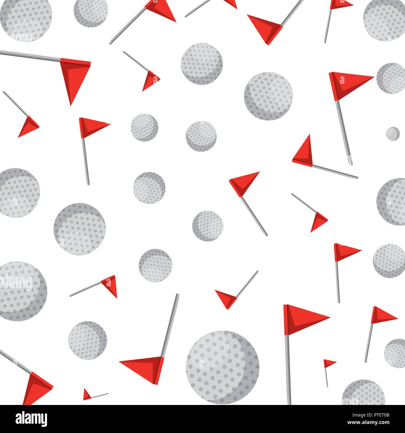 golf balls and flags pattern Stock Vector Image & Art - Alamy