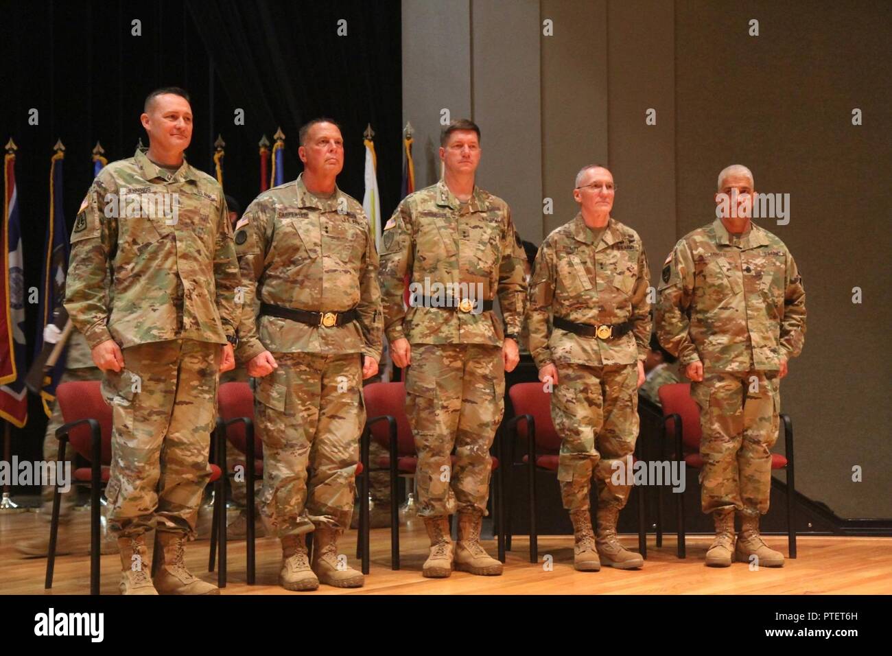 (left to right) Command Sgt. Maj. Thomas Jennings, Maj. Gen. Scottie ...