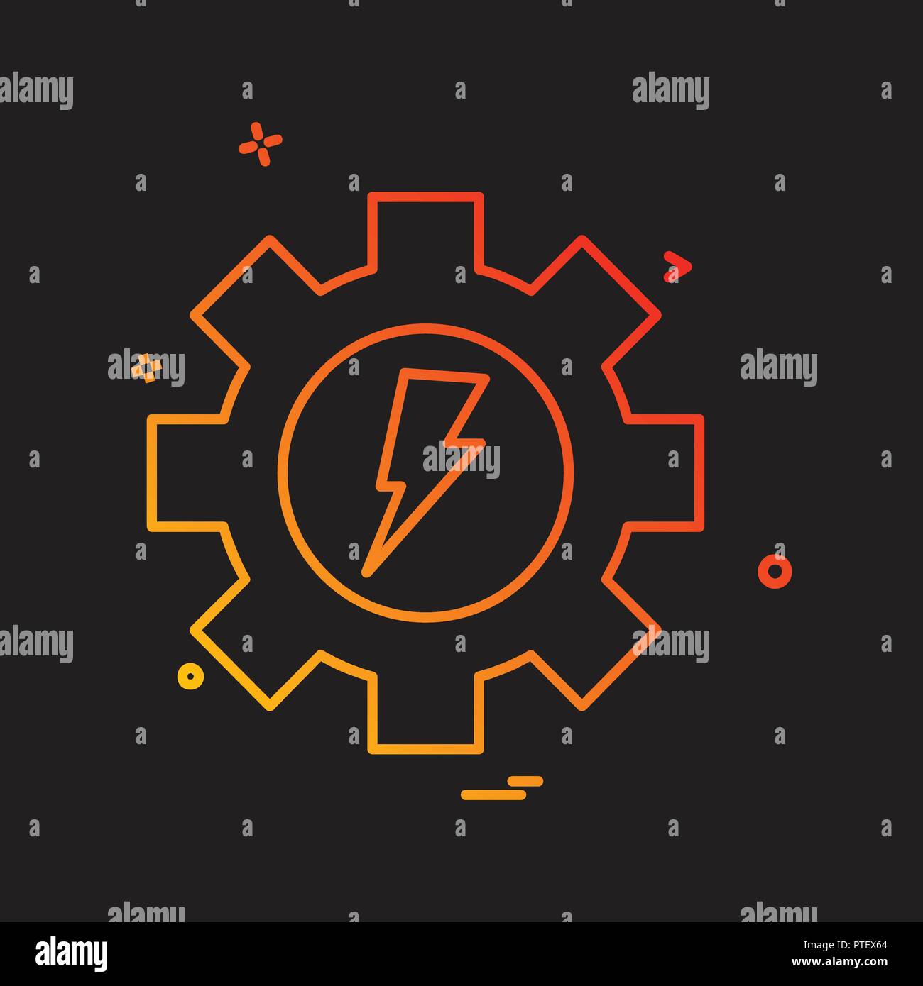 Electric current icon design vector Stock Vector Image & Art - Alamy