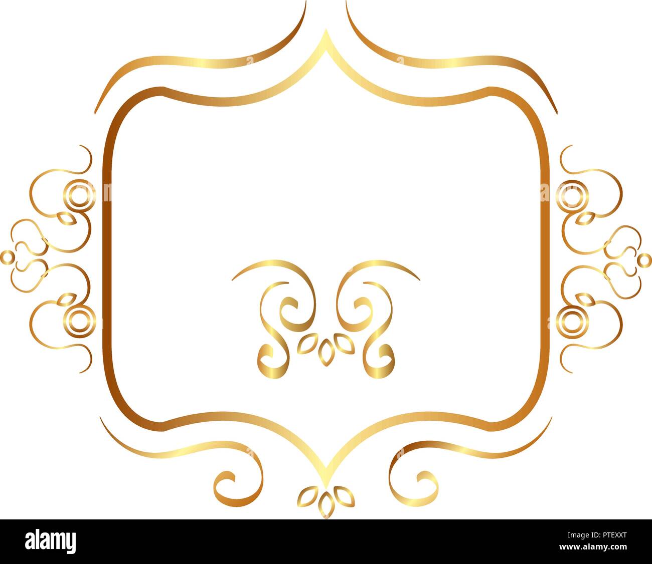 elegant golden frame icon Stock Vector Image & Art - Alamy