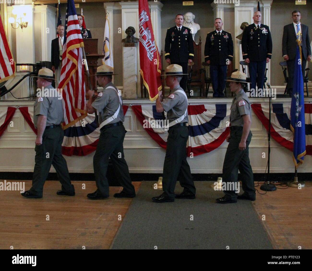 Park Rangers with the New England District color guard retire the ...