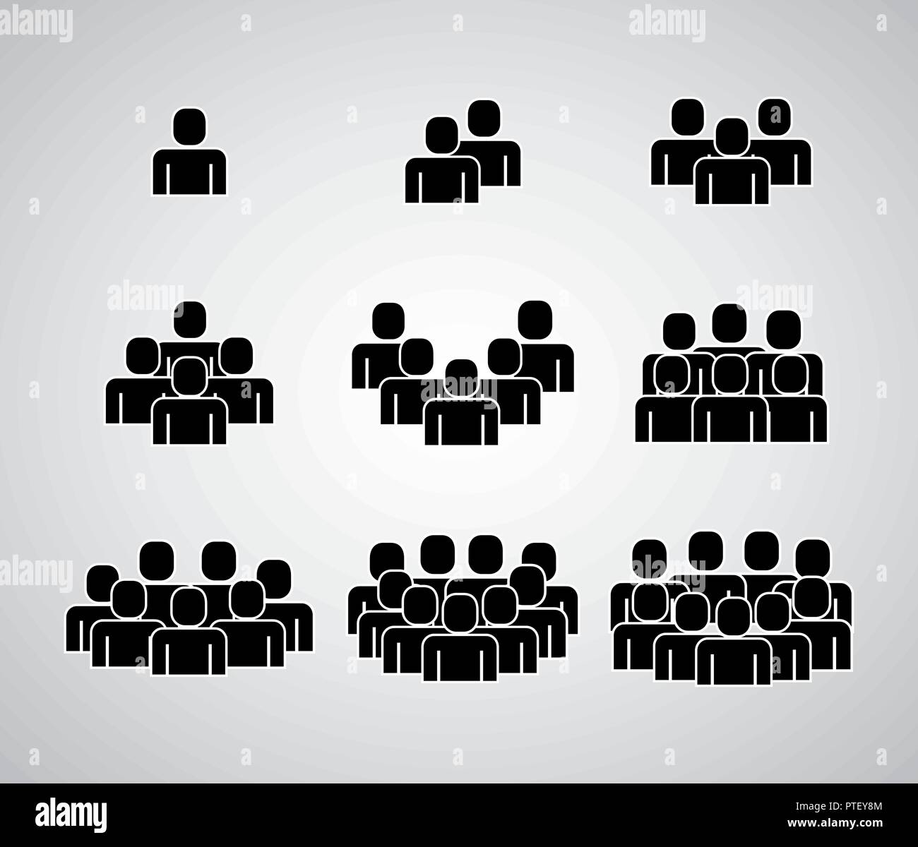 people group icons teamwork pictogram style vector illustration Stock ...