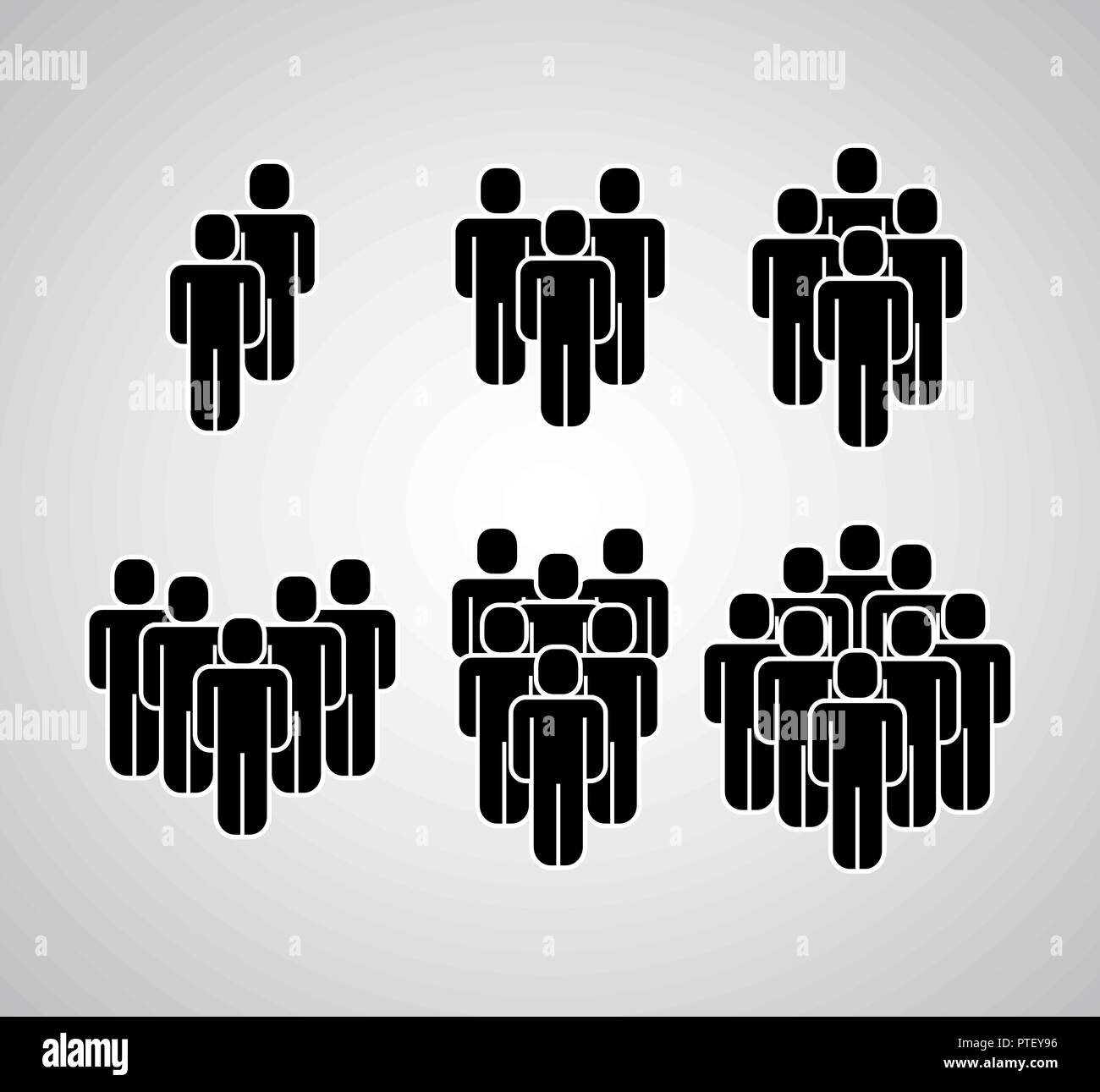 people group icons teamwork pictogram style vector illustration Stock ...
