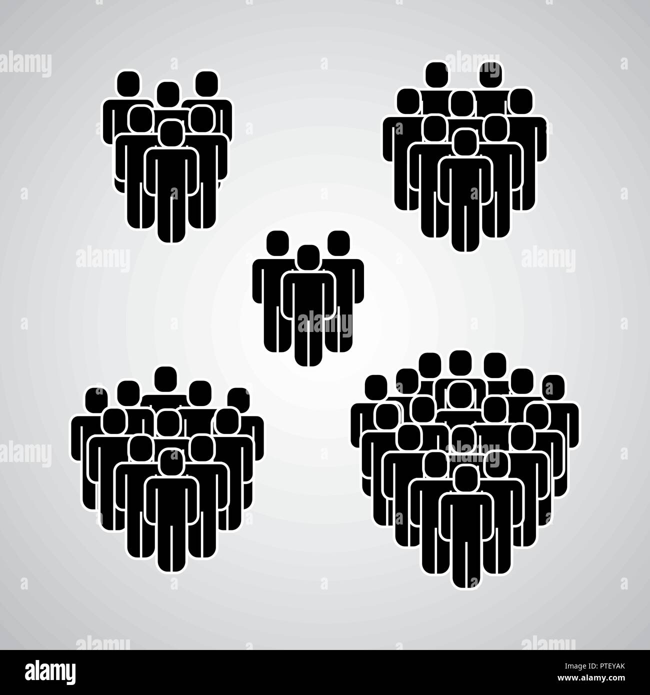 people group staff human figure icons vector illustration Stock Vector ...