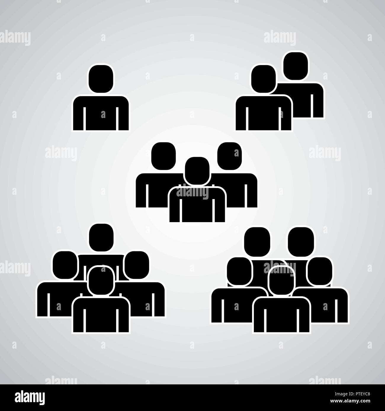people group icons teamwork pictogram style vector illustration Stock ...