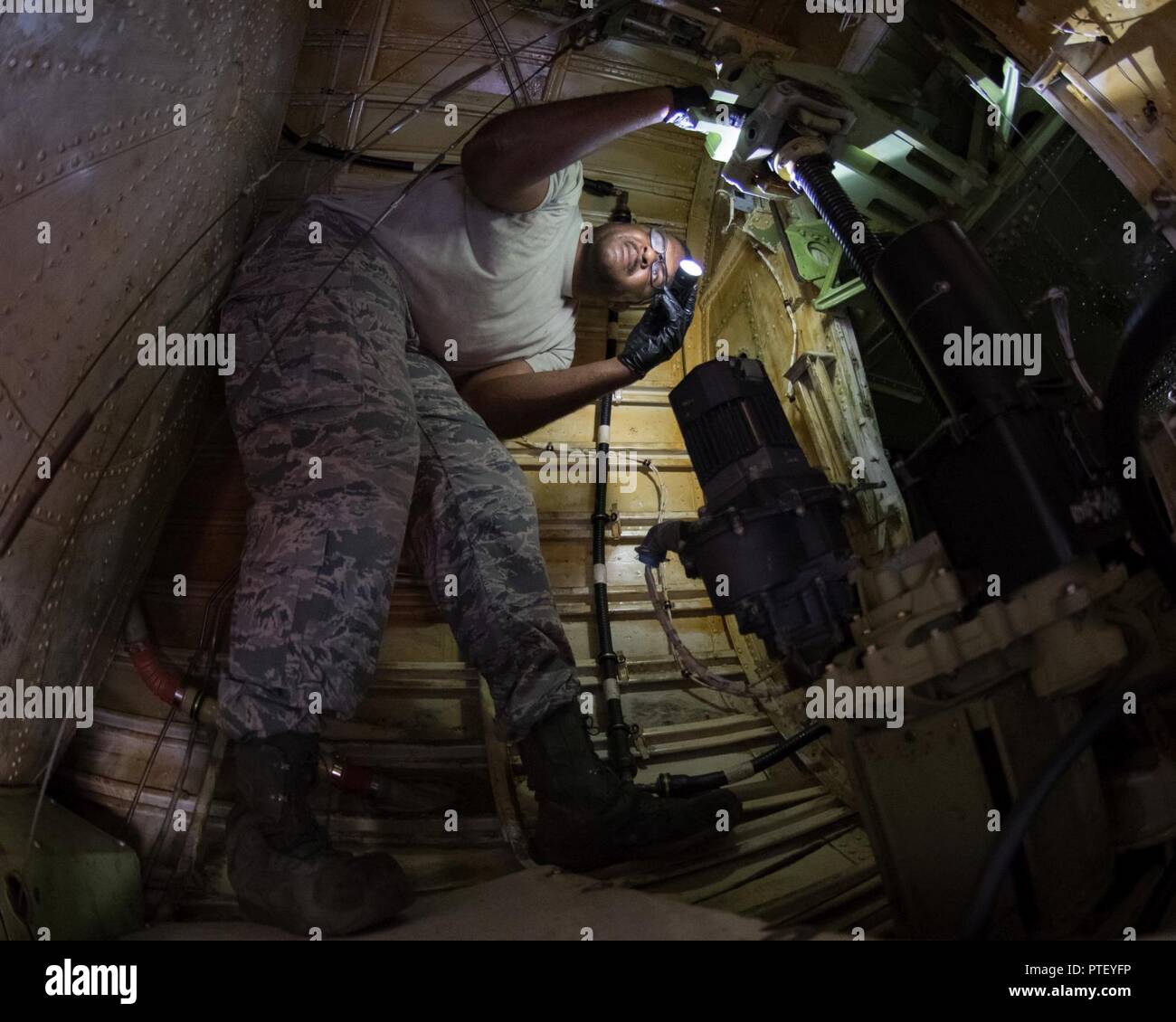 U.S. Air Force Staff Sgt. Mario Albritton, an aircraft isochronal ...