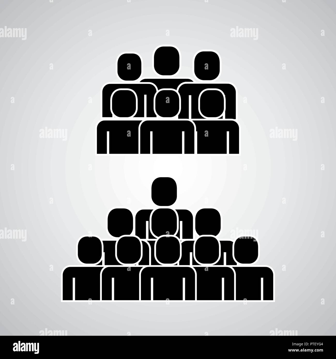 people group icons teamwork pictogram style vector illustration Stock ...