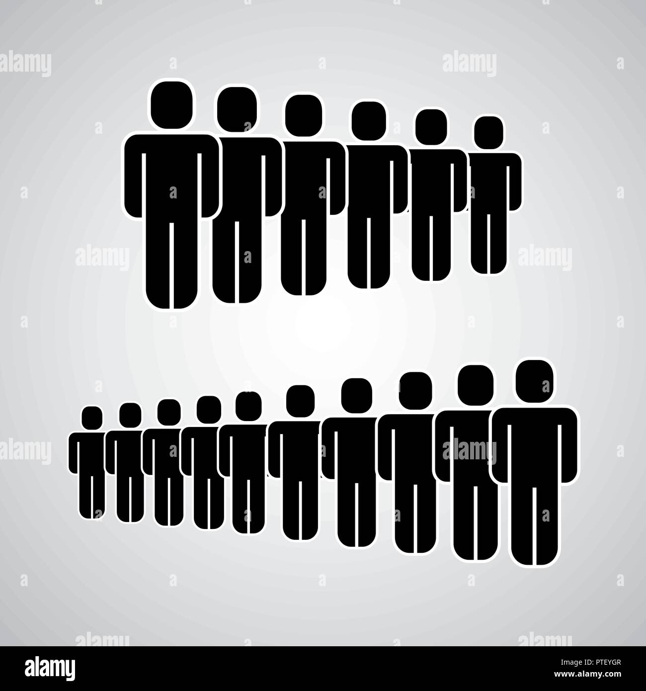 people group staff human figure icons vector illustration Stock Vector ...