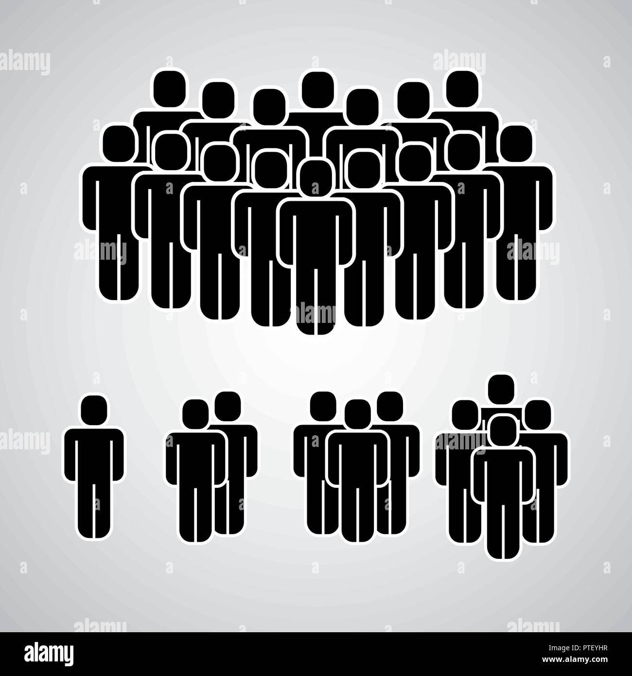 people group icons teamwork pictogram style vector illustration Stock ...