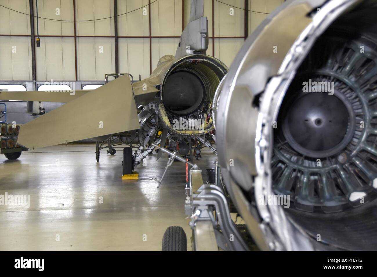 114th Aircraft Maintenance Squadron engine shop Airmen Line up an ...