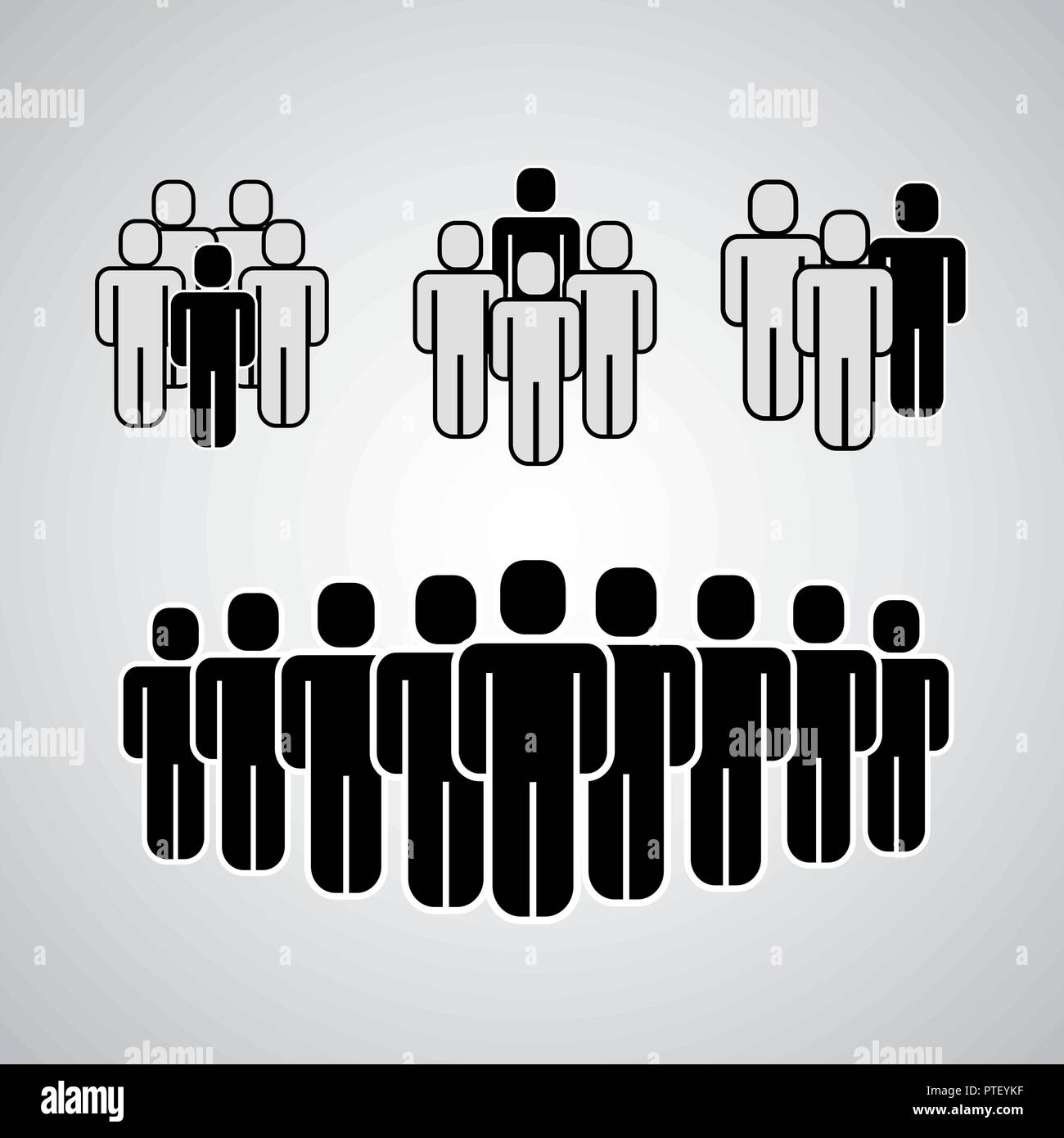 people group human pictogram figure vector illustration Stock Vector ...