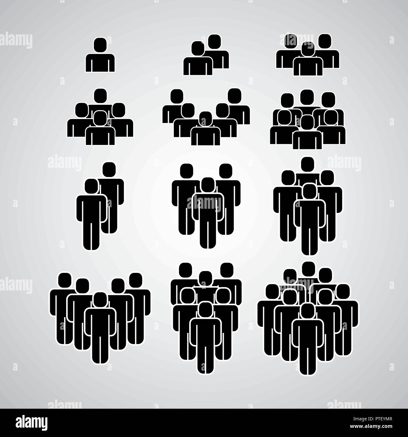 people group icons teamwork pictogram style vector illustration Stock ...