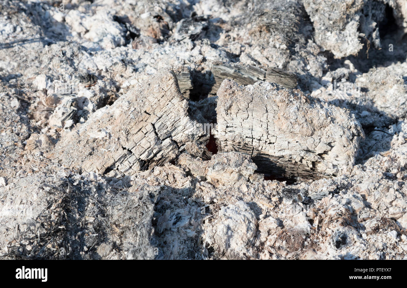 Closeup of a fire pit, keeping warm Stock Photo - Alamy