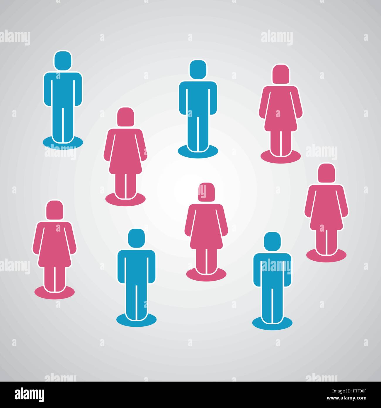 people group female and male community vector illustration Stock Vector ...