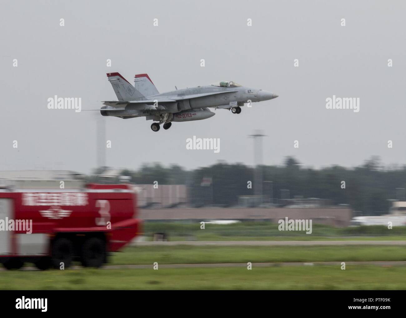 A U.S. Marine Corps F/A-18C Hornet with Marine Fighter Attack Squadron ...
