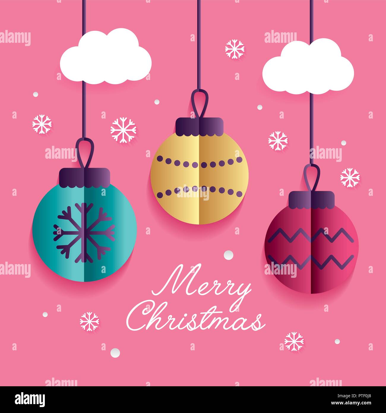 Christmas card snowflakes clouds Stock Vector Images - Alamy