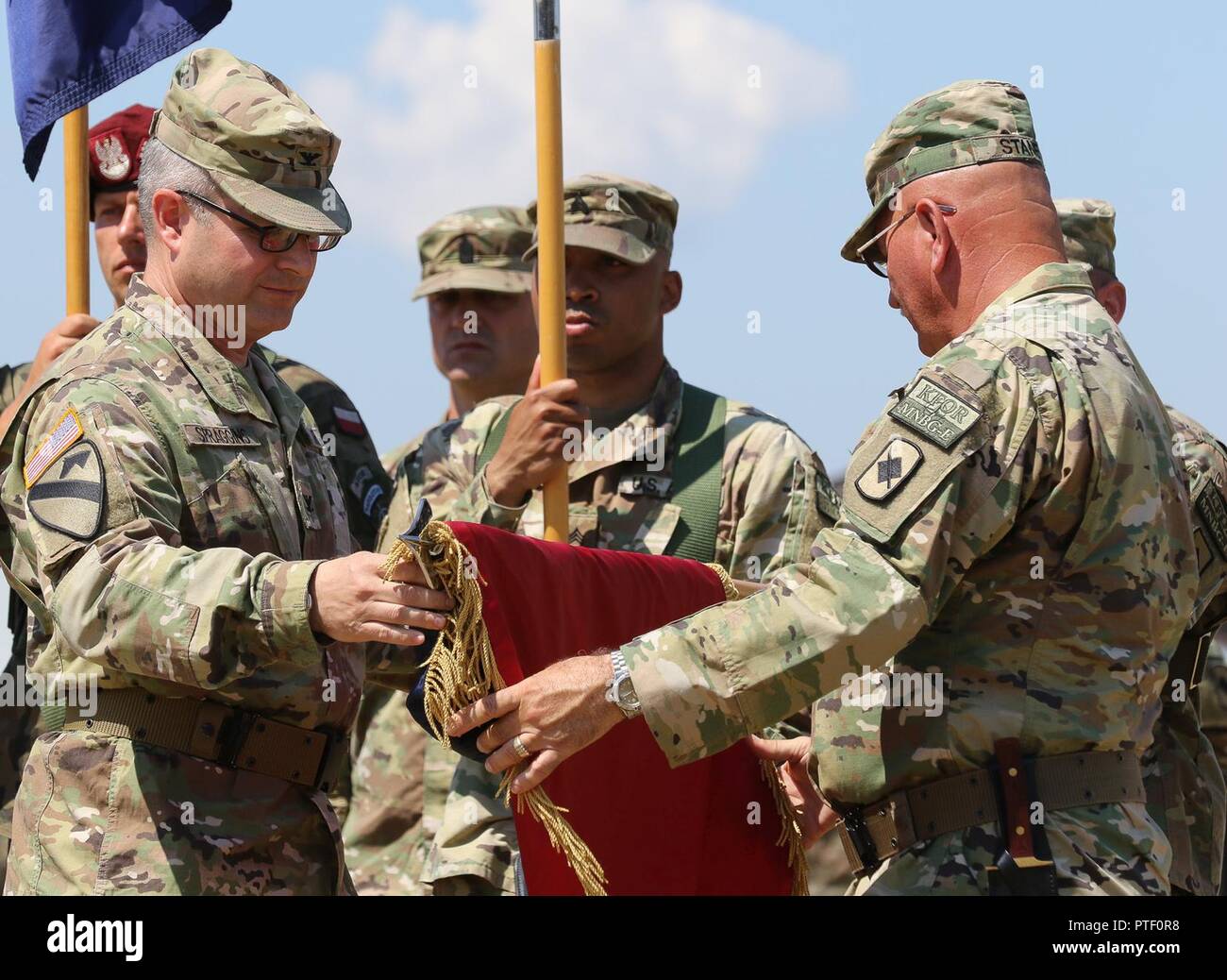 Col. Michael Spraggins and Command Sgt. Maj. Donald Stane, command team ...