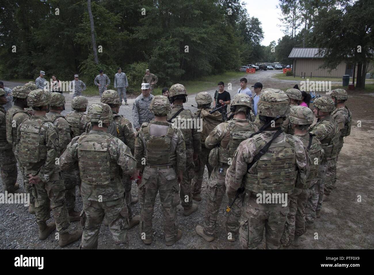 Chief Master Sgt. David Wade, 9th Air Force command chief, talks to ...