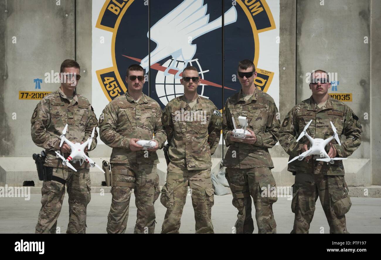 Defenders from the 455th Expeditionary Security Forces Squadron and a ...
