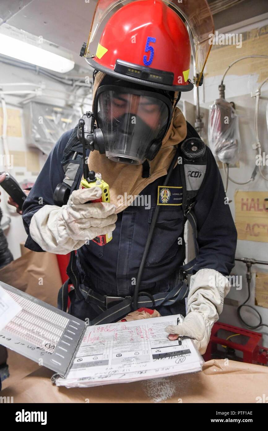 NORTH SEA (July 13, 2017) - Damage Controlman 3rd Class Leonel Campos ...