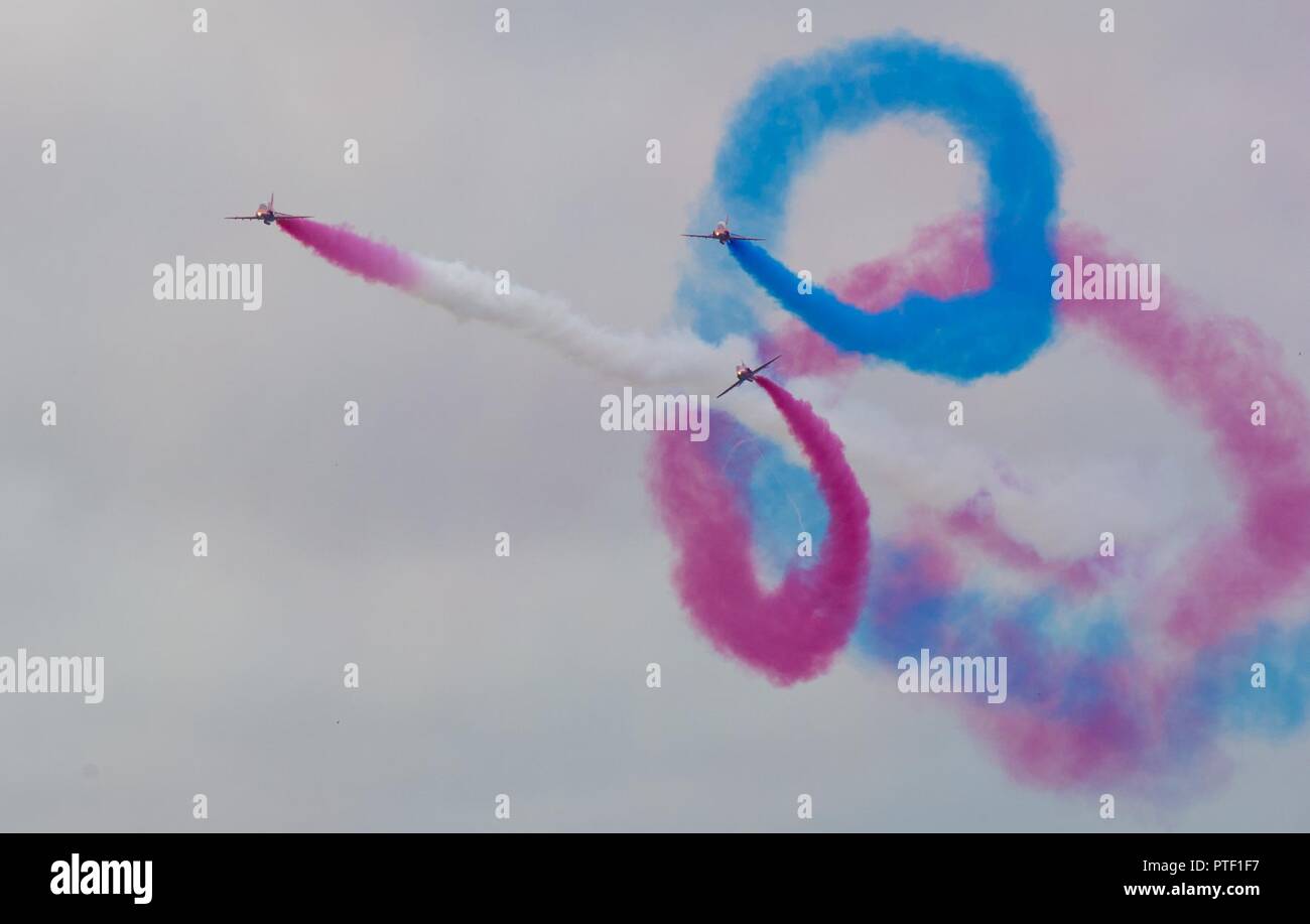 FAIRFORD, United Kingdom – The Royal Air Force Red Arrow aeronautical ...
