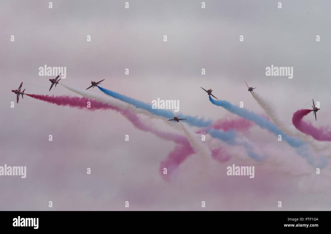 FAIRFORD, United Kingdom – The Royal Air Force Red Arrow aeronautical ...