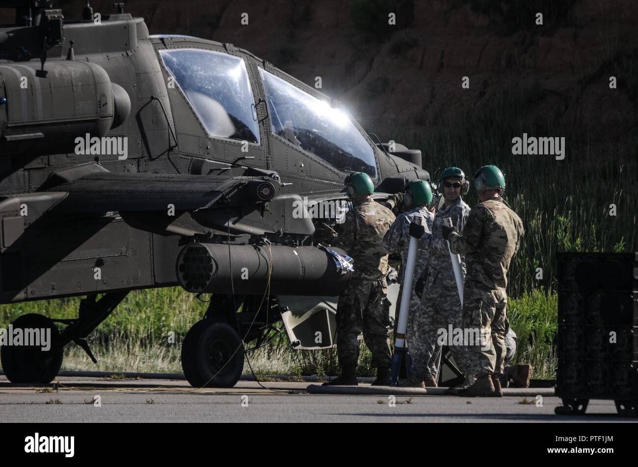 Soldiers with D Company, 1-151st Attack Reconnaissance Battalion, arm ...