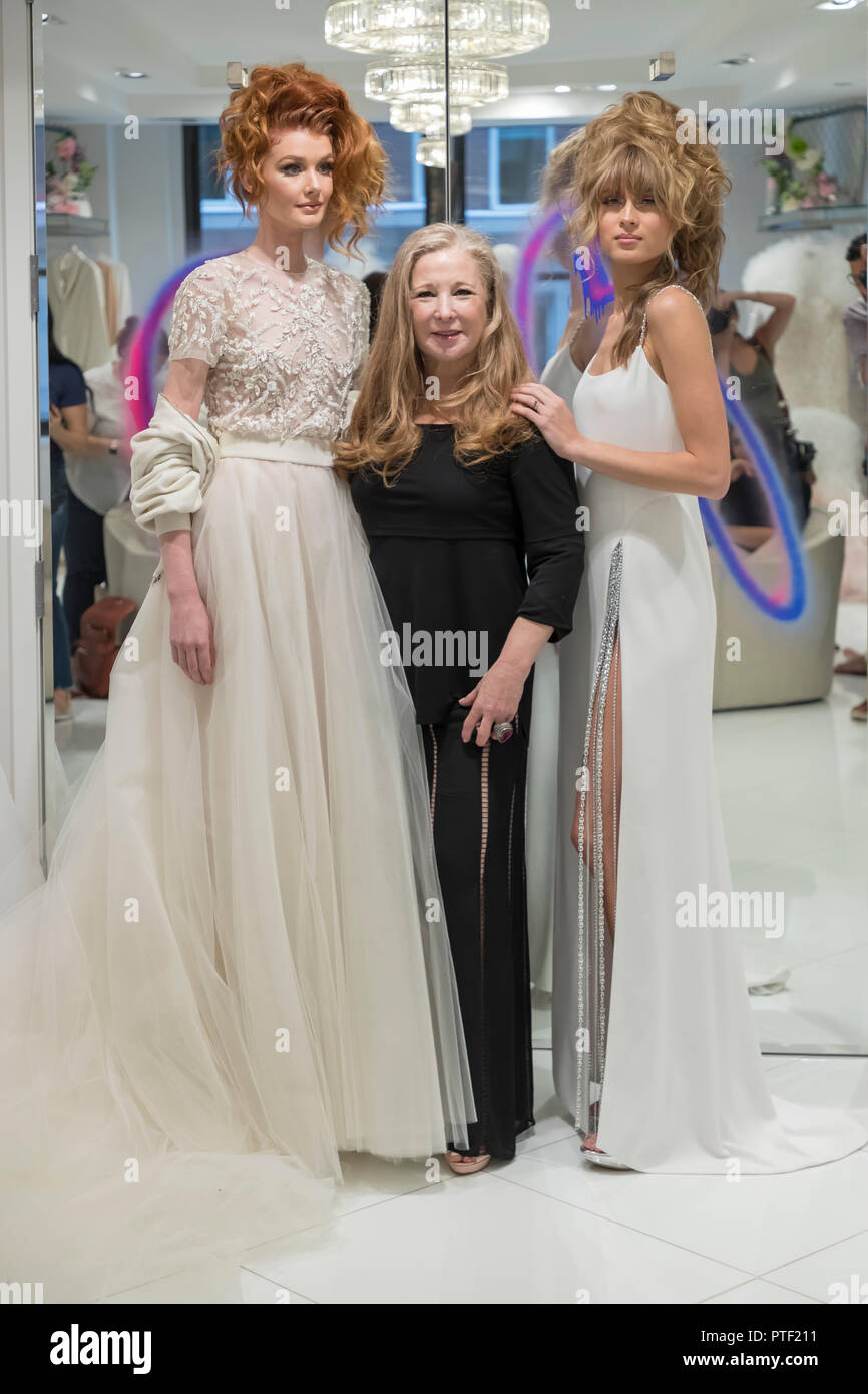 New York, NY, USA - October 3, 2018: Randi Rahm with models at Bridal ...