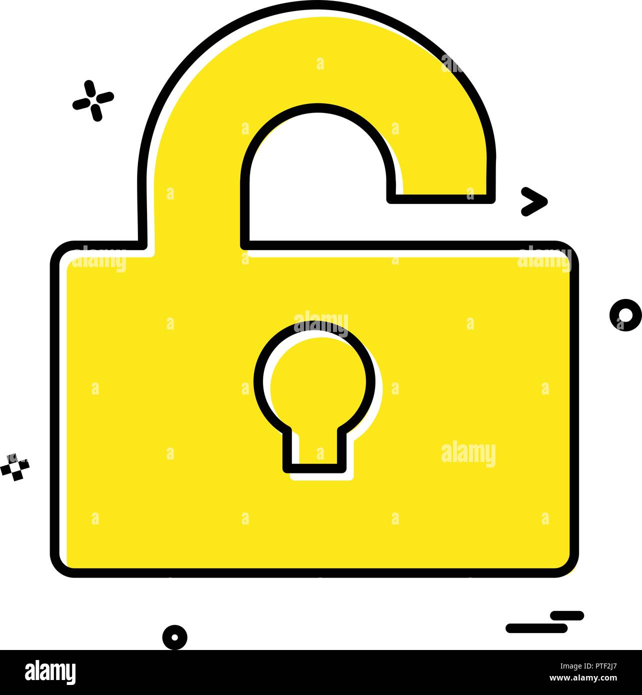 Lock icon design vector Stock Vector Image & Art - Alamy