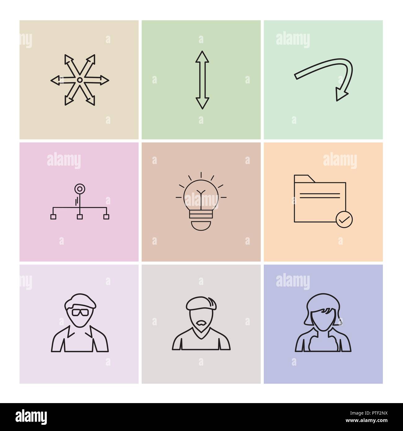 avtar , bulb, folder ,arrows , directions , avatar , download , upload ...