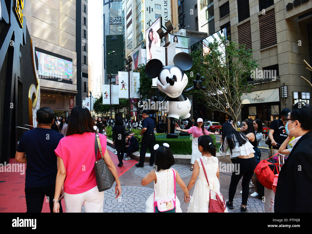Mickey Mouse- 90 years exhibition at the entrance of the TImes Square ...