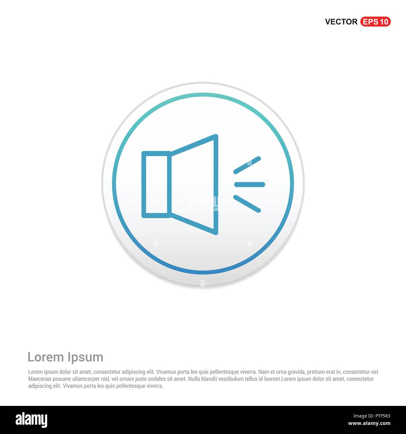 Sound volume icon - white circle button Stock Vector Image & Art - Alamy