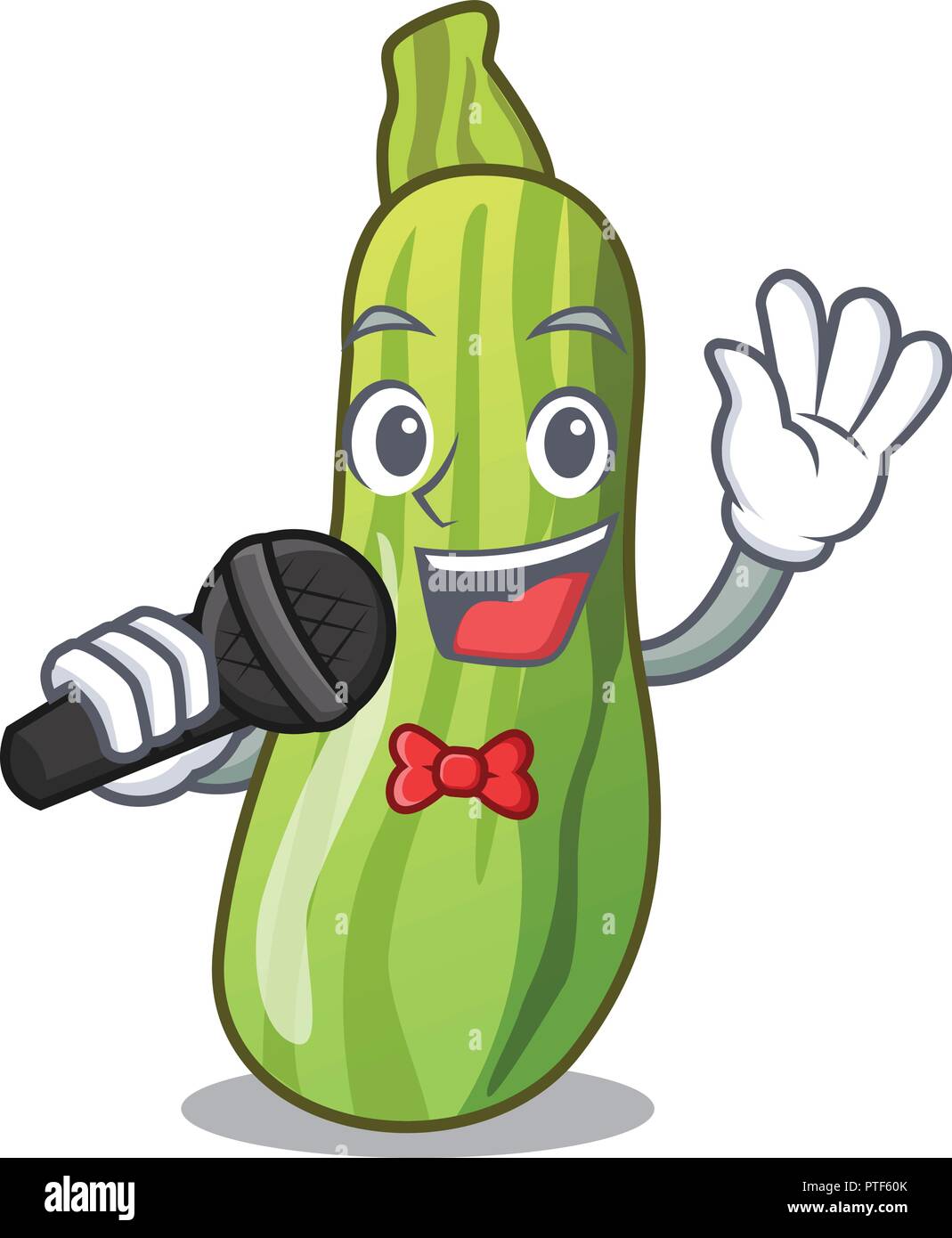 Singing fresh green zucchini in cartoon box Stock Vector Image & Art ...