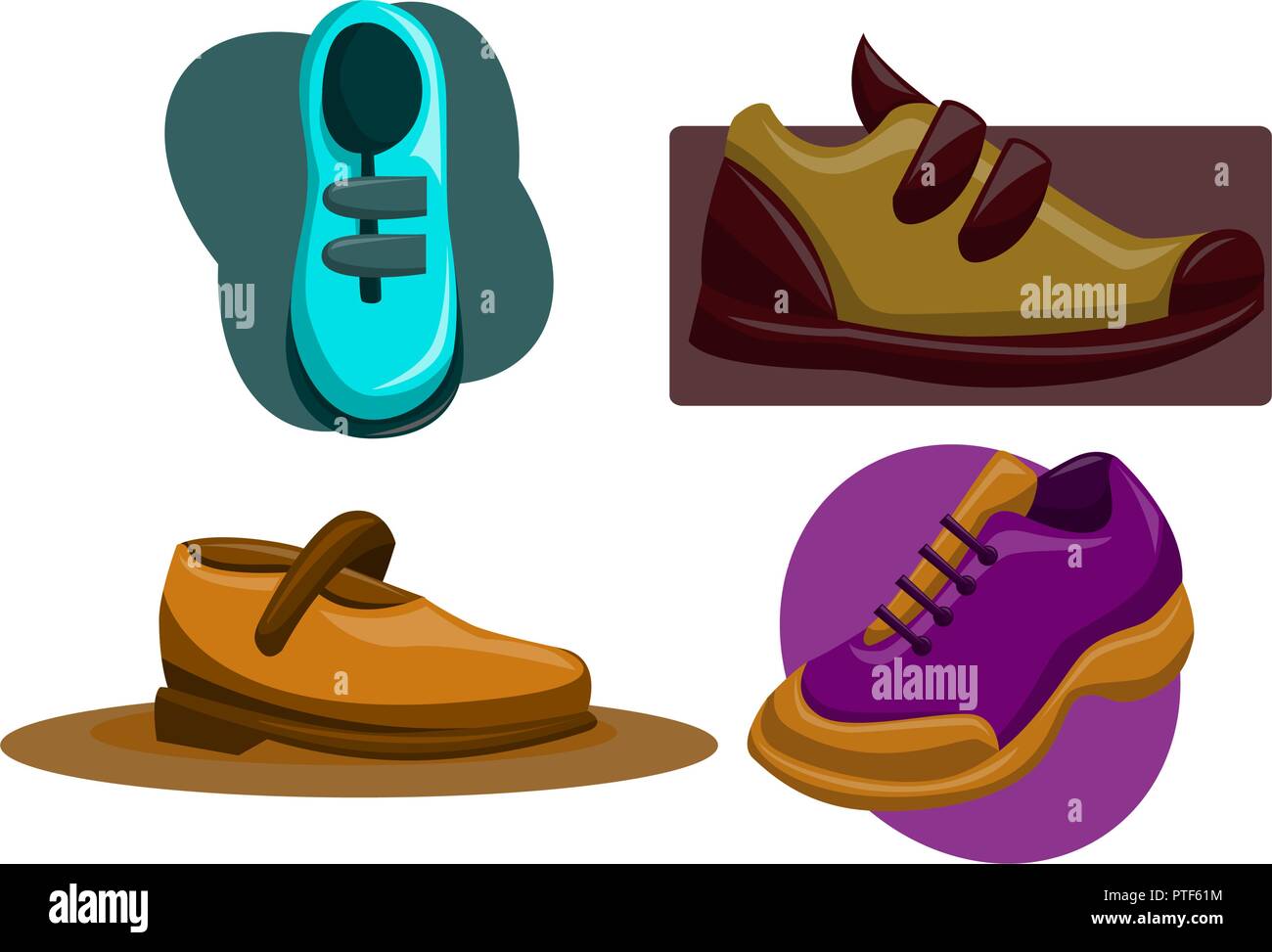 Shoes Back To School Template Vector Set Stock Vector Image & Art - Alamy