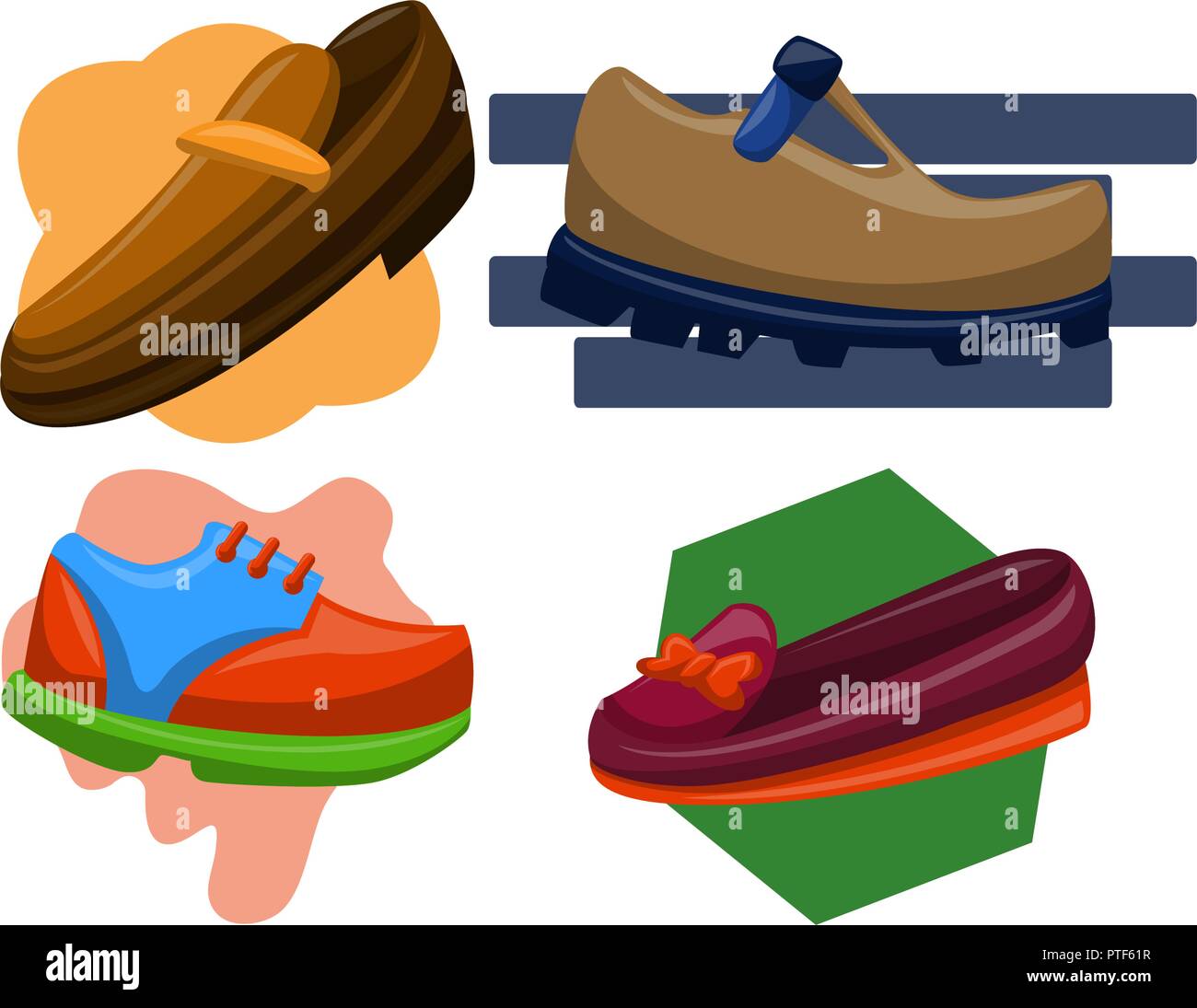 Shoes Back To School Template Vector Set Stock Vector Image & Art - Alamy