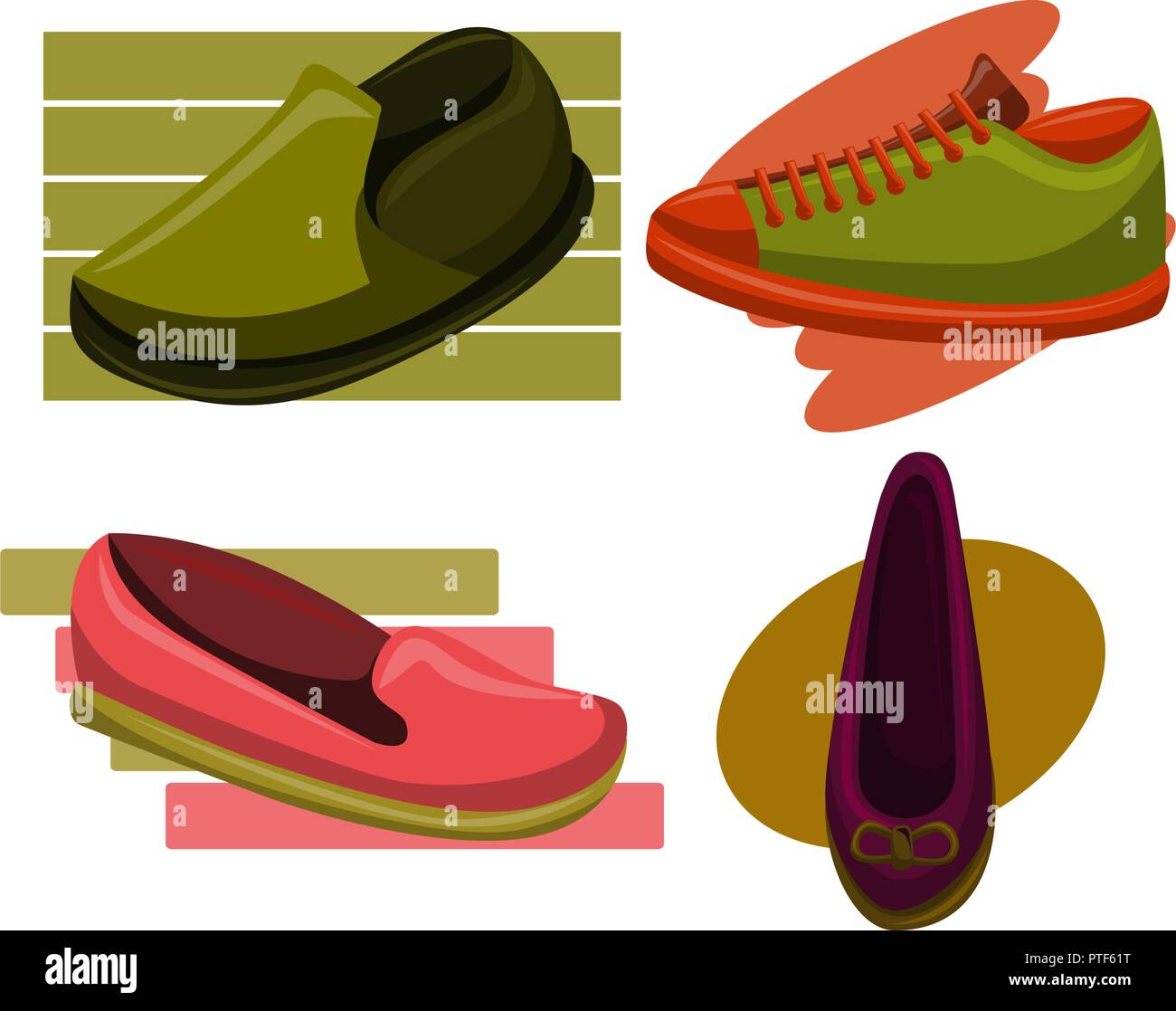Shoes Back To School Template Vector Set Stock Vector Image & Art - Alamy
