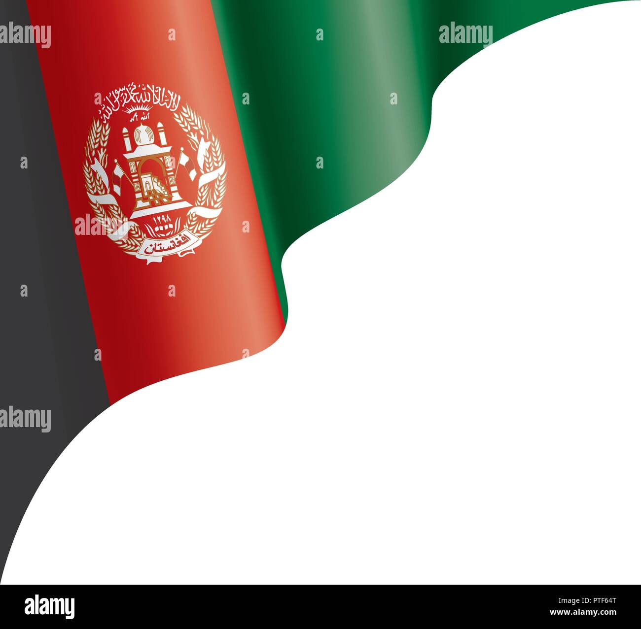 Afghanistan flag, vector illustration on a white background Stock ...