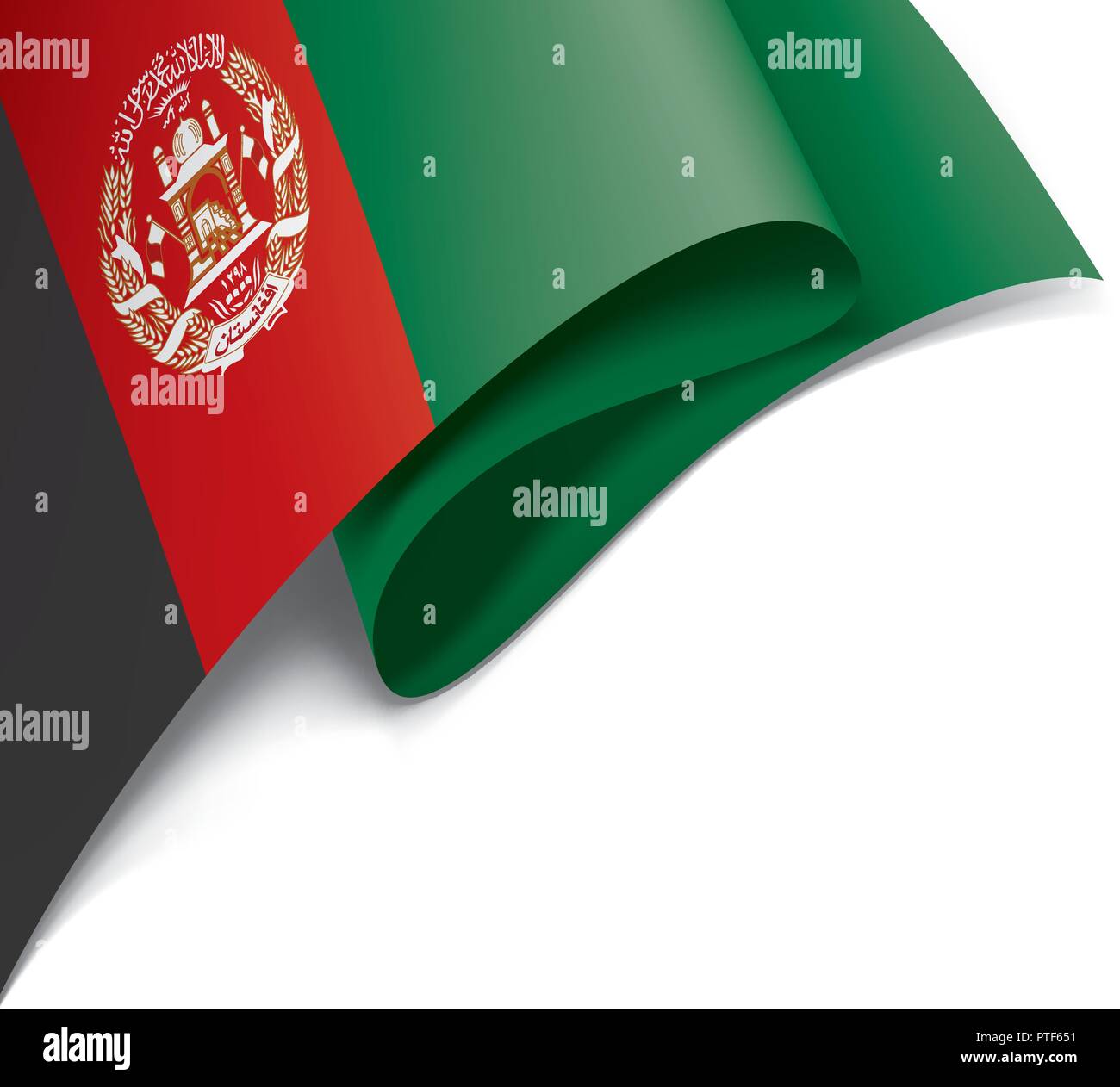 Afghanistan flag, vector illustration on a white background Stock ...